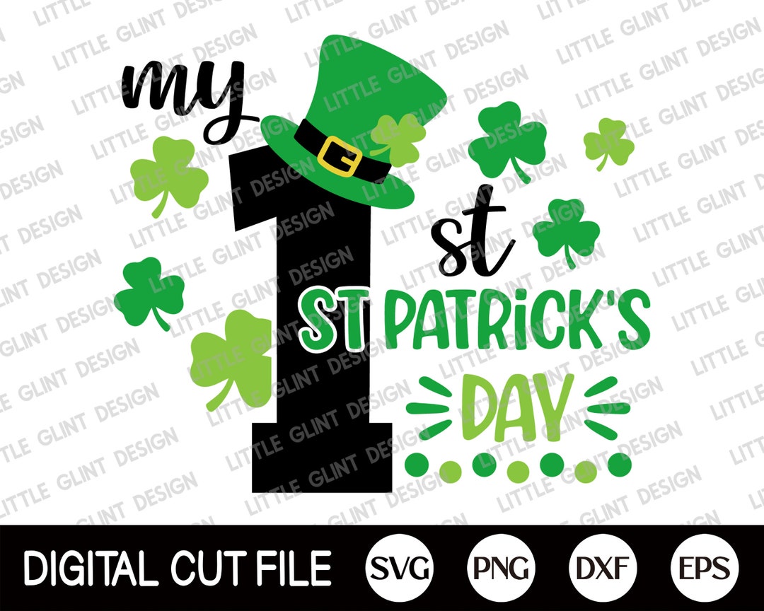 My First St Patricks Day, Baby St Patricks Day, Clover, Lucky Svg, Kids ...