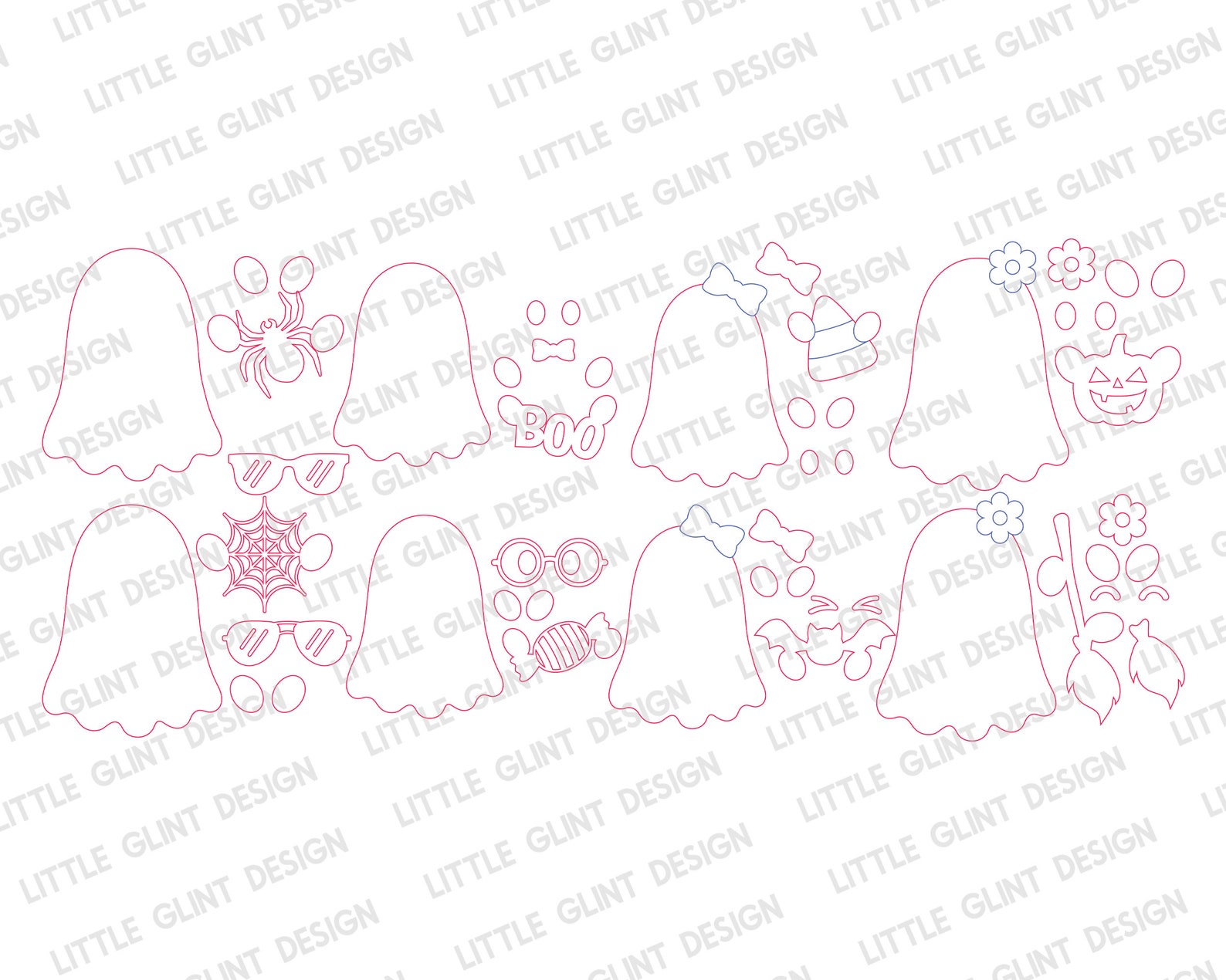 Halloween Cute Ghosts Bundle SVG, Halloween Svg, Ghost Bundle, Family ...