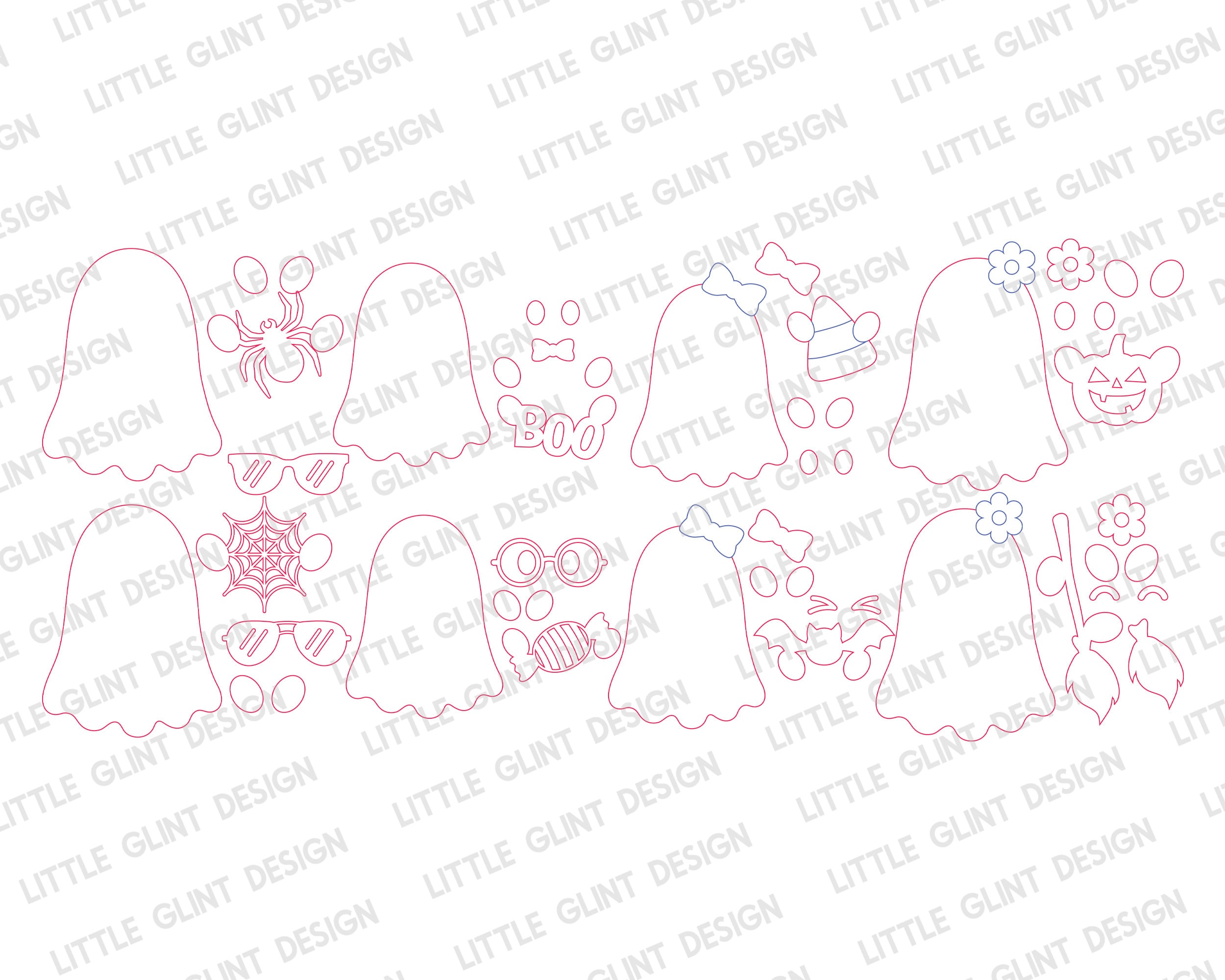 Halloween Cute Ghosts Bundle SVG, Halloween Svg, Ghost Bundle, Family ...