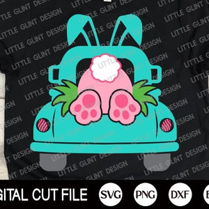 Easter Truck Svg, Bunny Tail Svg, Happy Easter, Easter Bunny Svg, Svg ...