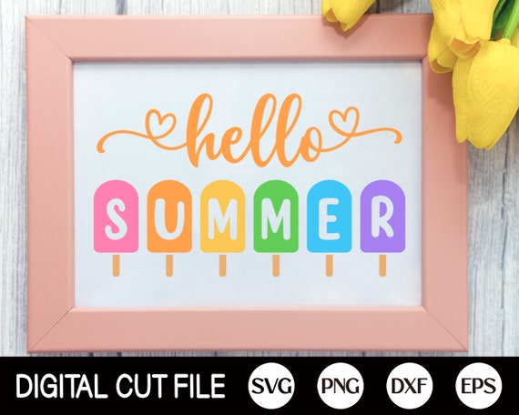 Hello Summer Svg Summer Svg Beach Cut Files Hello Summer | Etsy