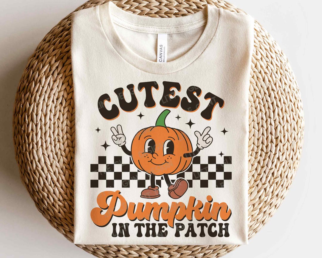 Cutest Pumpkin in the Patch SVG, Distressed Fall Png, Retro Pumpkin ...