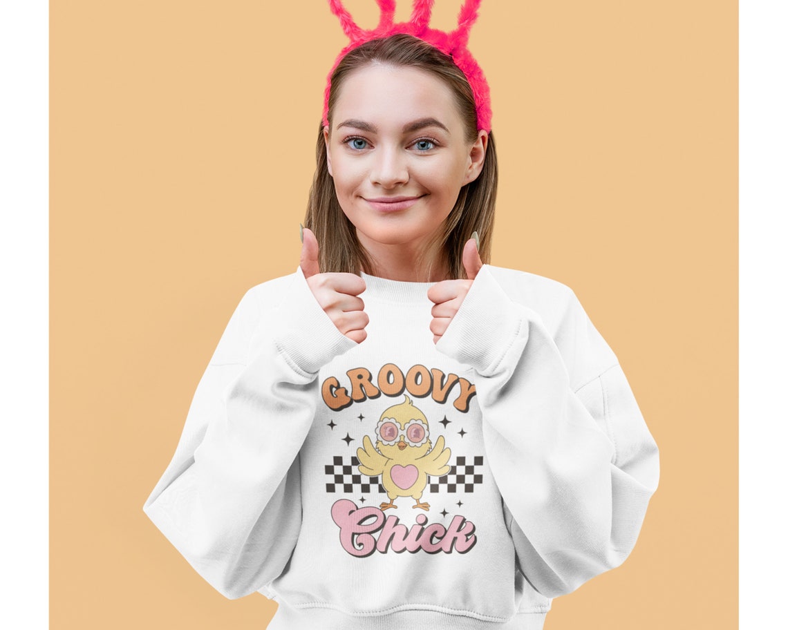 Groovy Chick SVG Easter Chick SVG Vintage Easter Girl Gift - Etsy