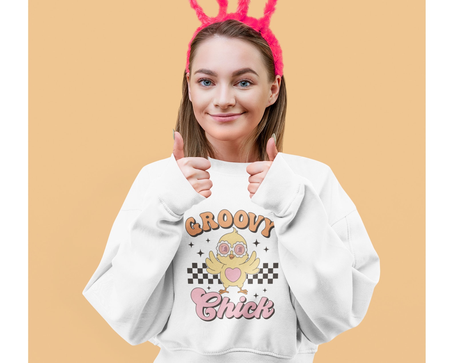 Groovy Chick SVG, Easter Chick SVG, Vintage Easter Girl Gift, Retro ...