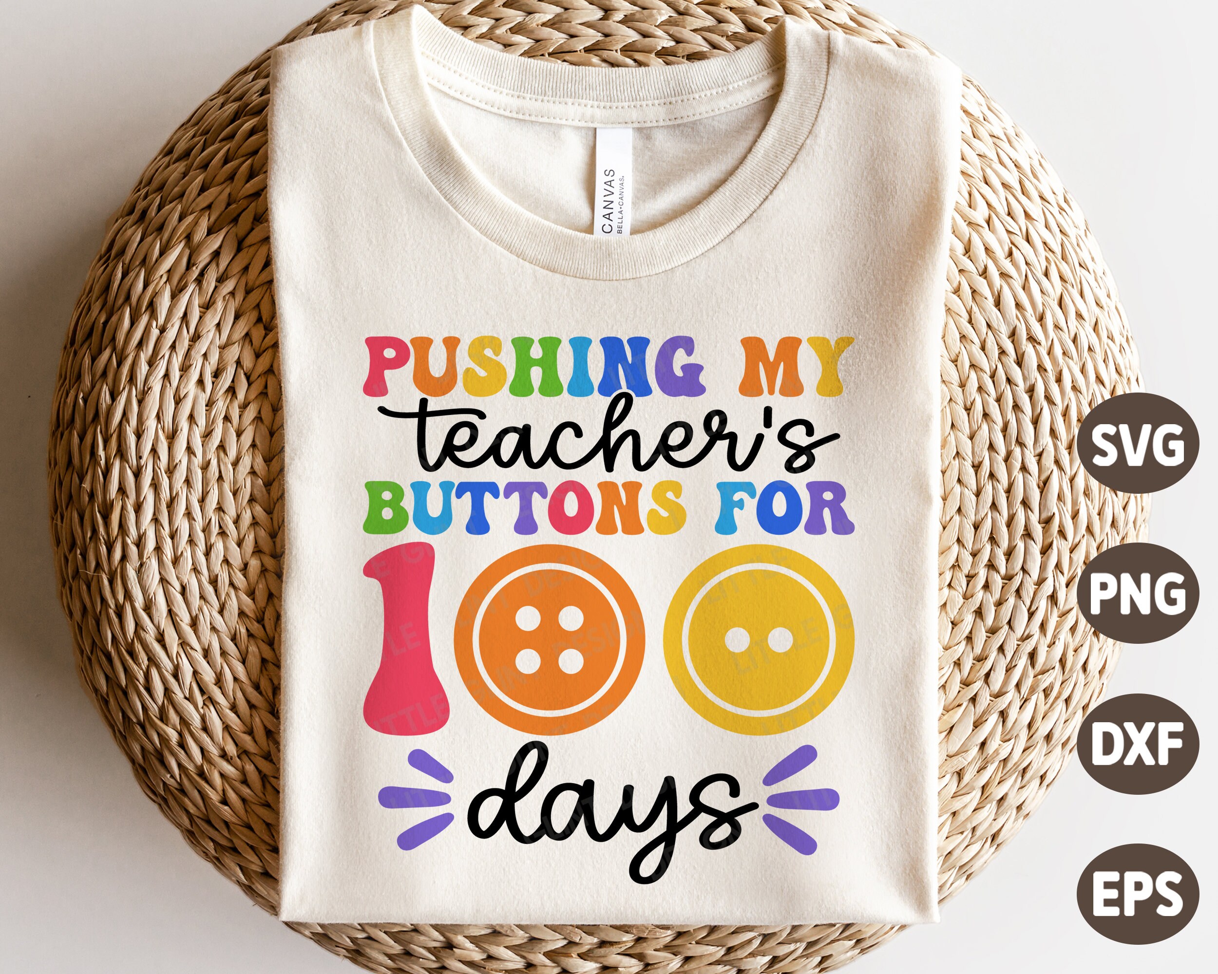 Pushing My Teacher's Buttons for 100 Days of School SVG - Etsy