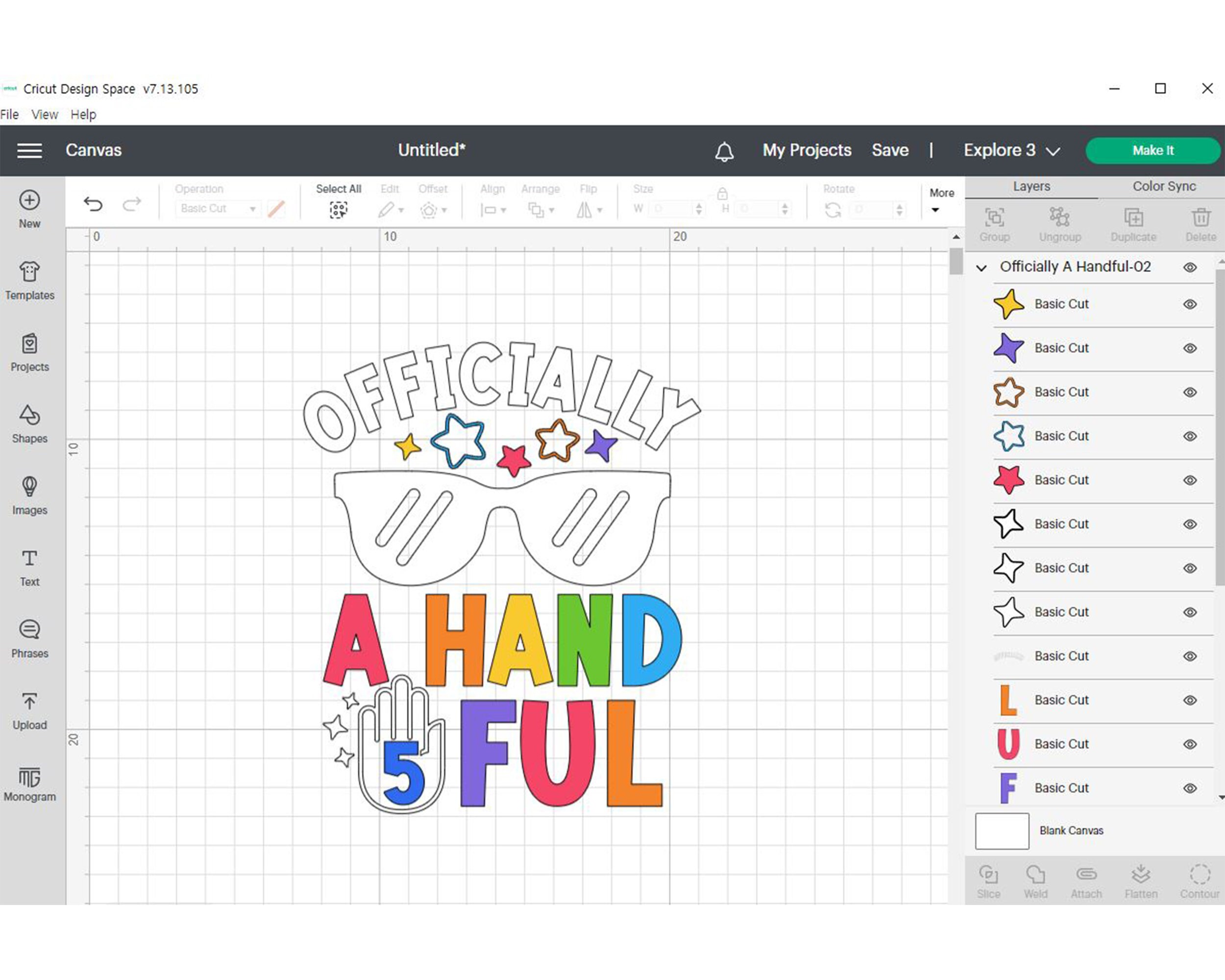 Officially a Handful Svg Fifth Birthday Svg 5th Birthday - Etsy