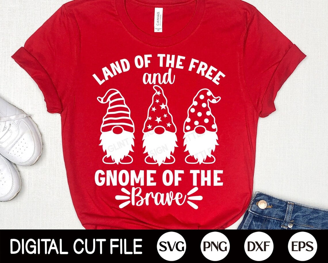 Land of the Free and Gnome of the Brave 4th of July Gnome - Etsy