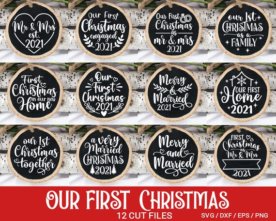 Our First Christmas Ornament SVG Bundle First Christmas | Etsy