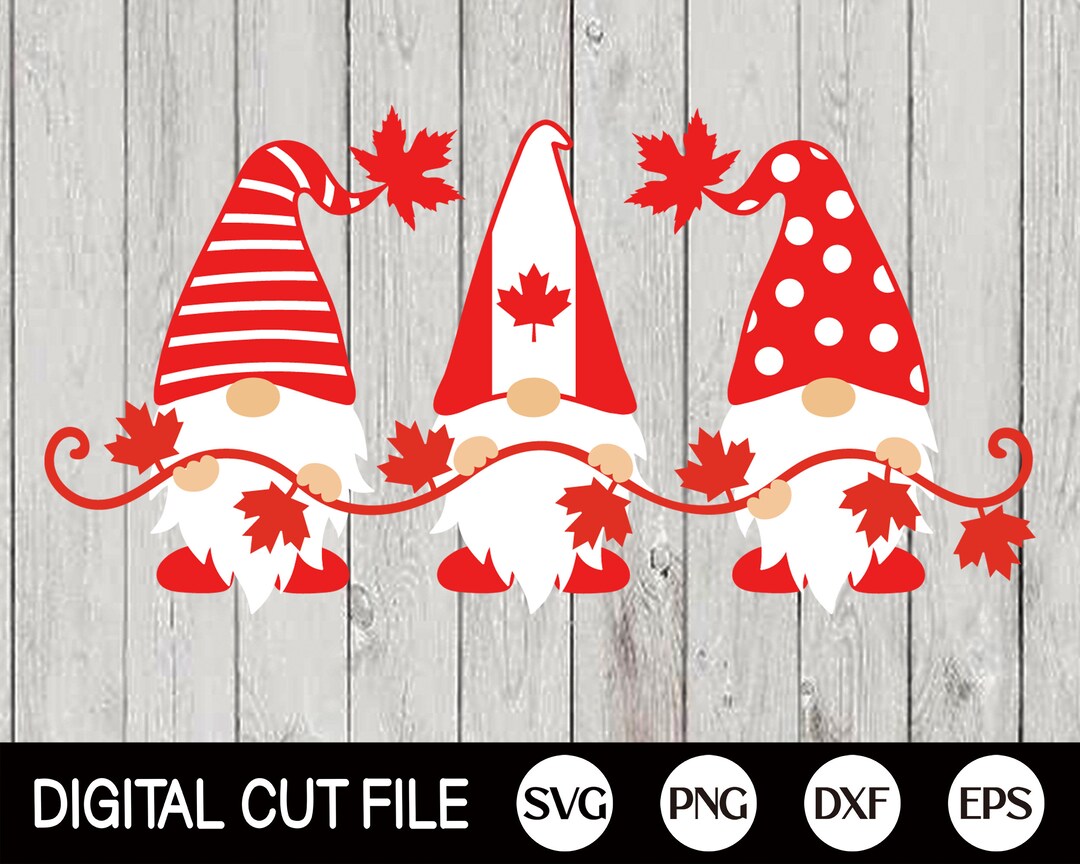 Canada Svg, Maple Leaf Hold Gnome Svg, Canada Day Gnomies Svg, Canadian ...