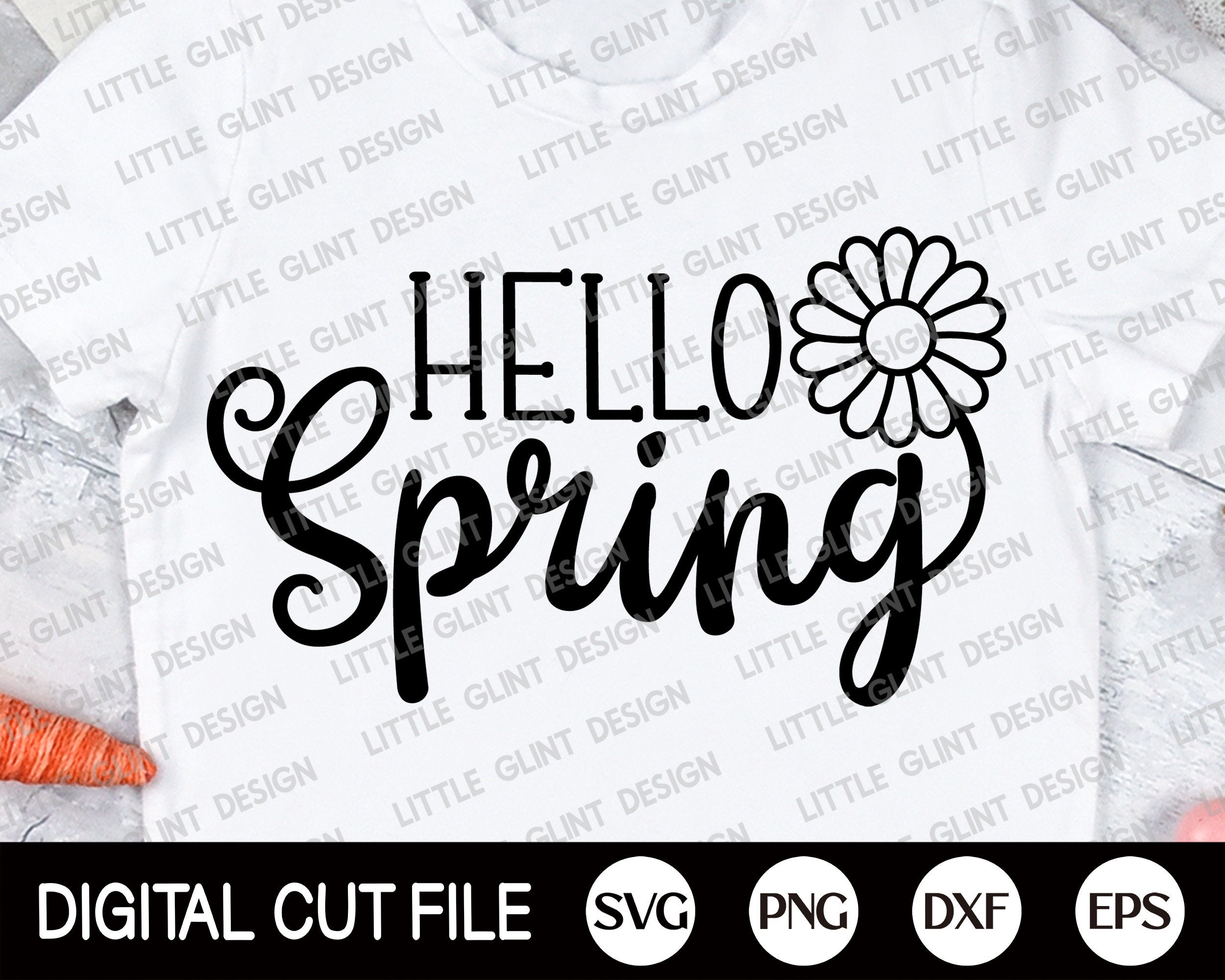 Hello Spring Svg Daisy Spring Svg Happy Spring Svg Flower | Etsy
