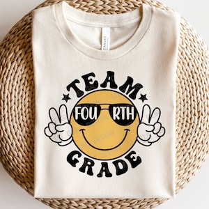 Team Fourth Grade Svg Retro Back to School Svg 4th Grade - Etsy