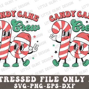 Candy Cane Crew SVG, Retro Christmas Svg, Candy Cane Svg, Kids ...