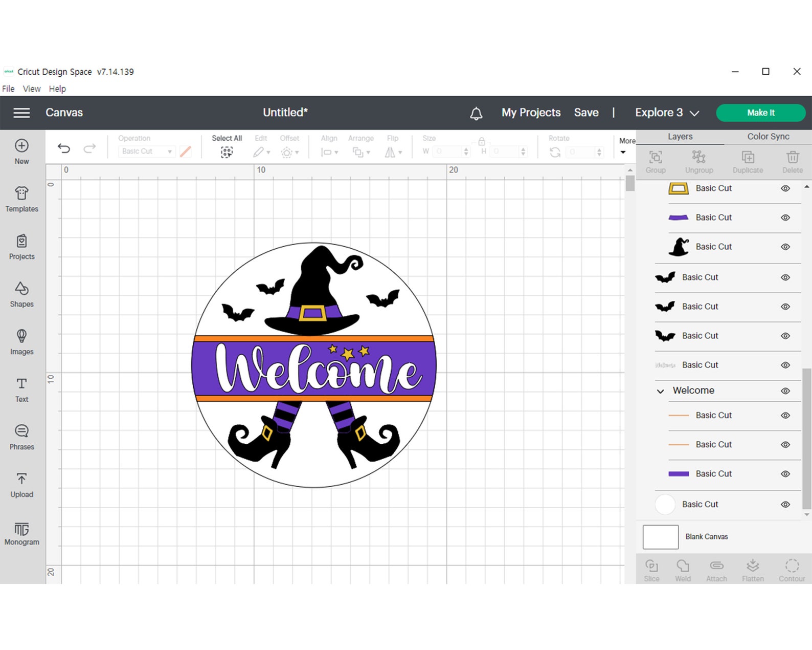 Halloween Witch Welcome Sign SVG, Halloween Door Hanger SVG, It's Just ...