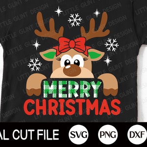 Merry Christmas Svg, Reindeer SVG, Christmas Svg, Reindeer Girl Svg ...