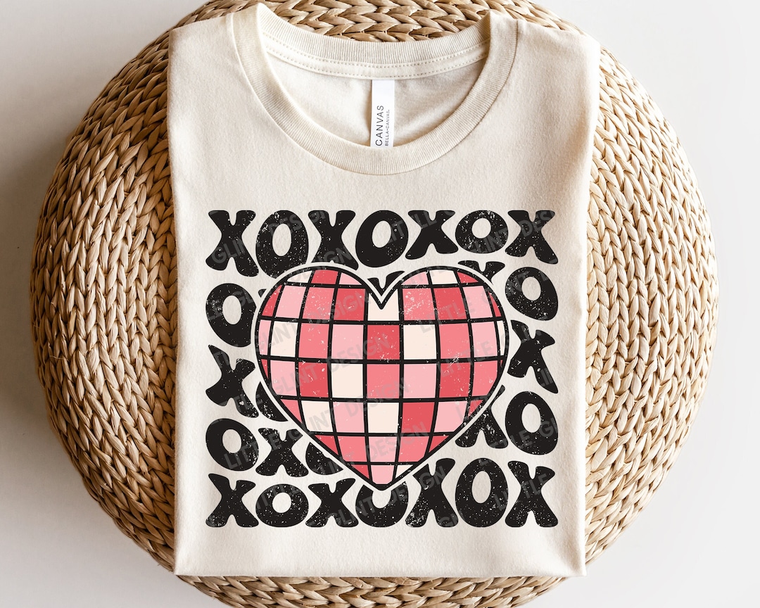 XOXO SVG, Retro Valentine SVG, Love Svg, Groovy Valentine Heart Png ...