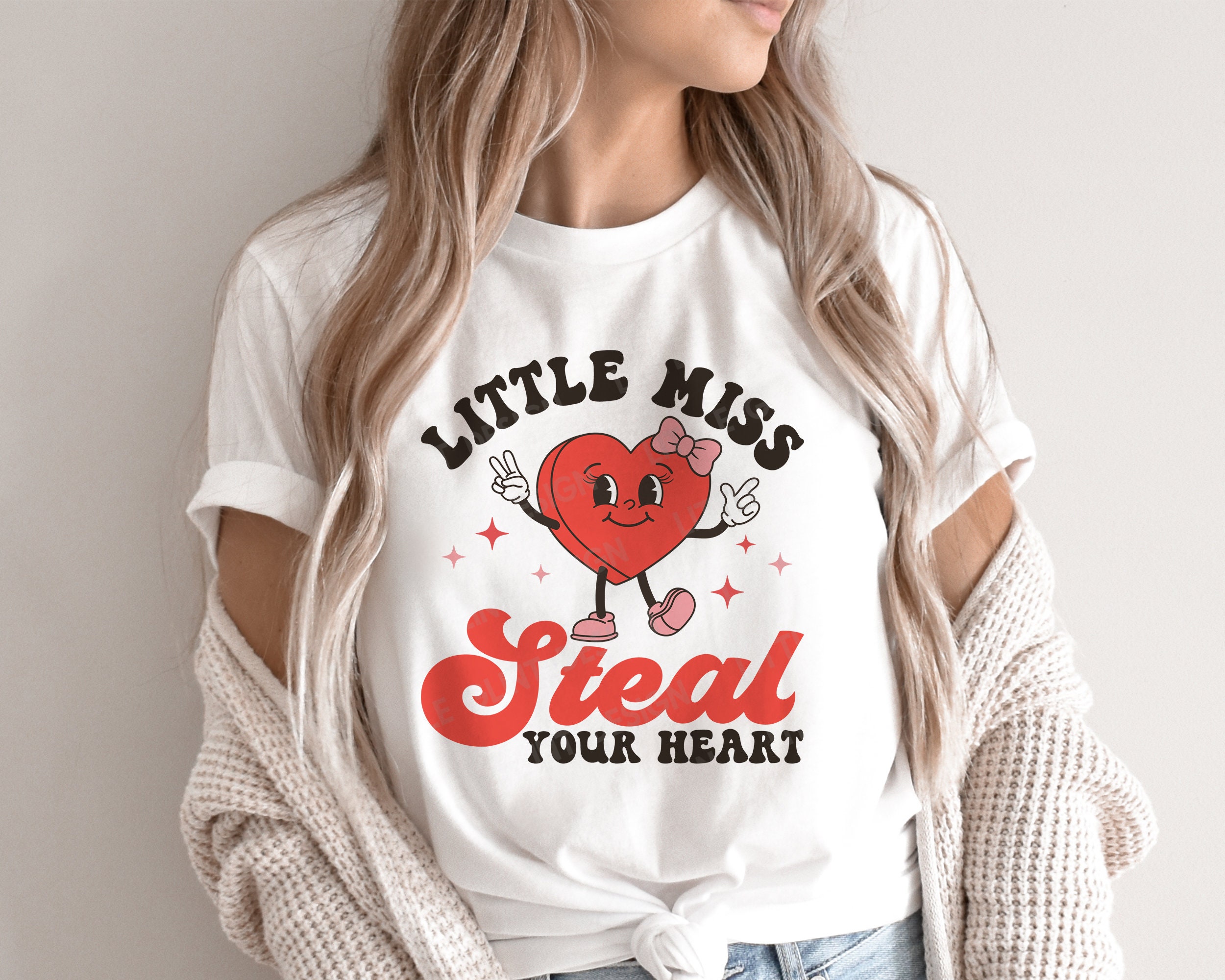 Little Miss Steal Your Heart SVG Valentine SVG Retro - Etsy