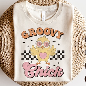 Groovy Chick SVG, Easter Chick SVG, Vintage Easter Girl Gift, Retro ...