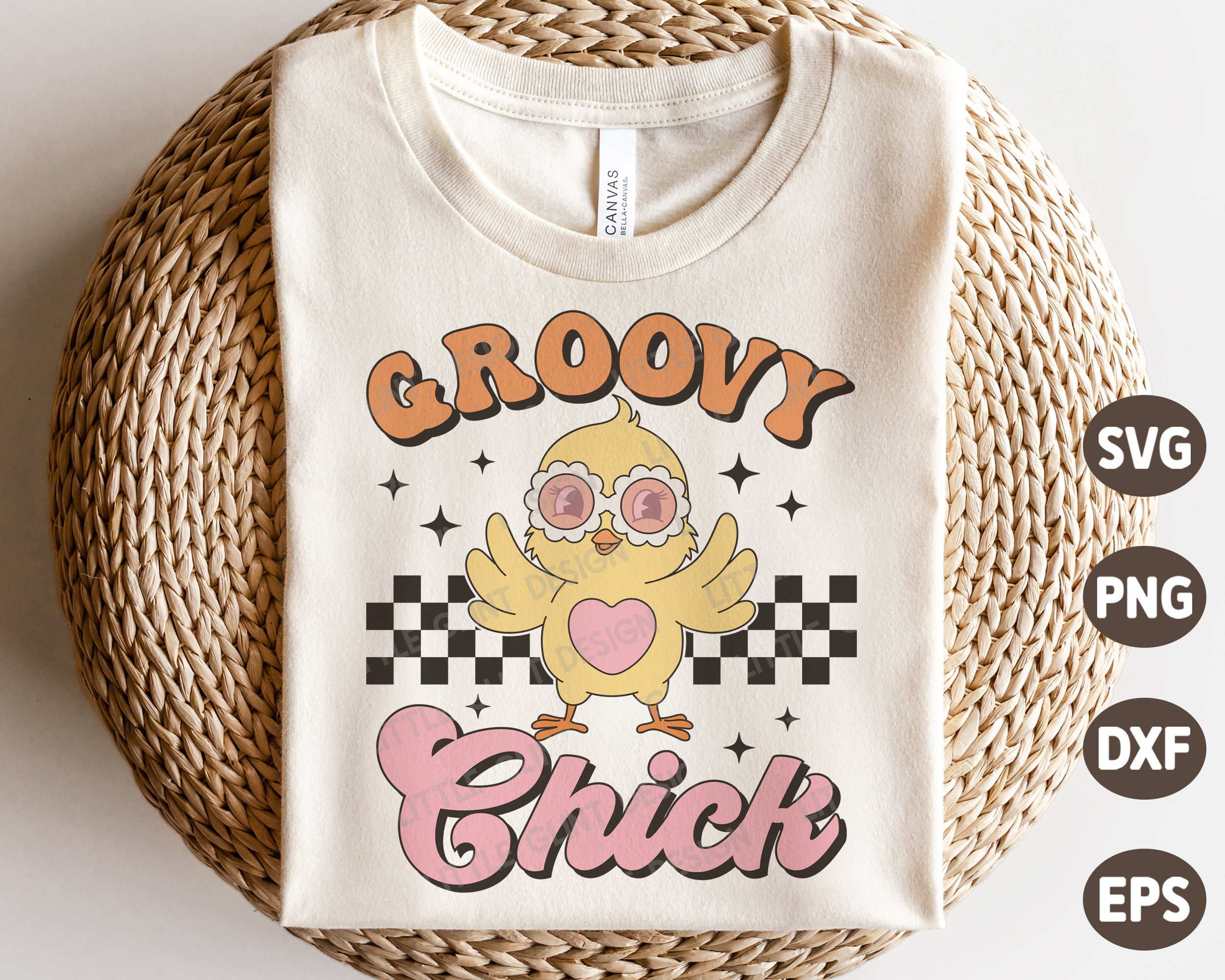 Groovy Chick SVG Easter Chick SVG Vintage Easter Girl Gift - Etsy