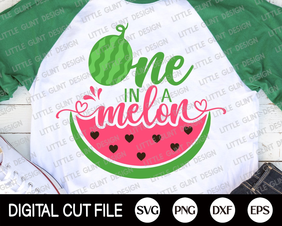 One in a Melon Svg Summer Svg Beach Cut Files Watermelon - Etsy