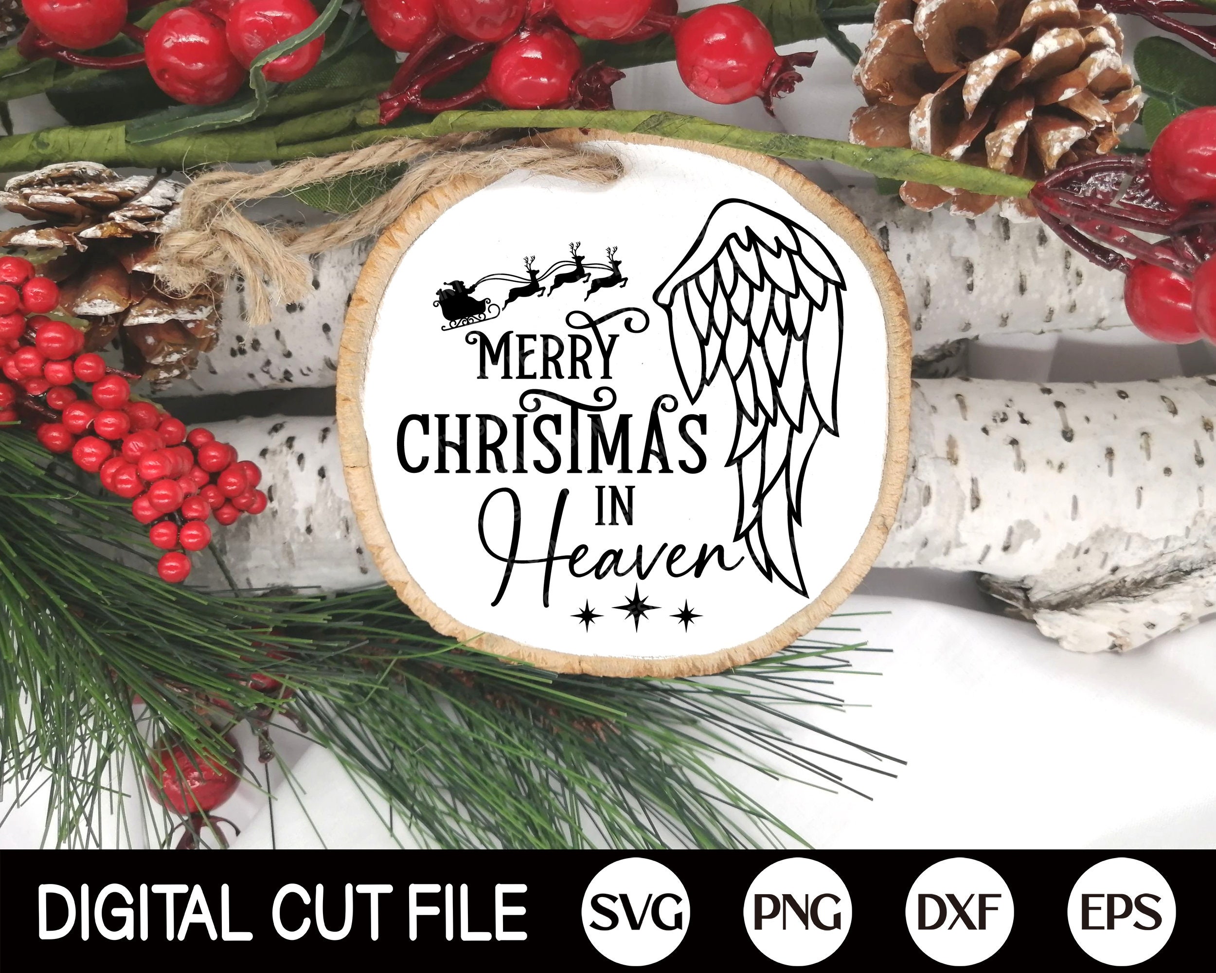 Memorial Christmas Ornament SVG Bundle, Christmas Svg, Remembrance ...