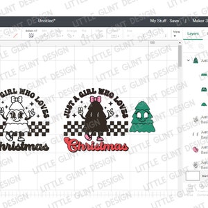 Just a Girl Who Loves Christmas SVG, Retro Christmas Tree Png ...