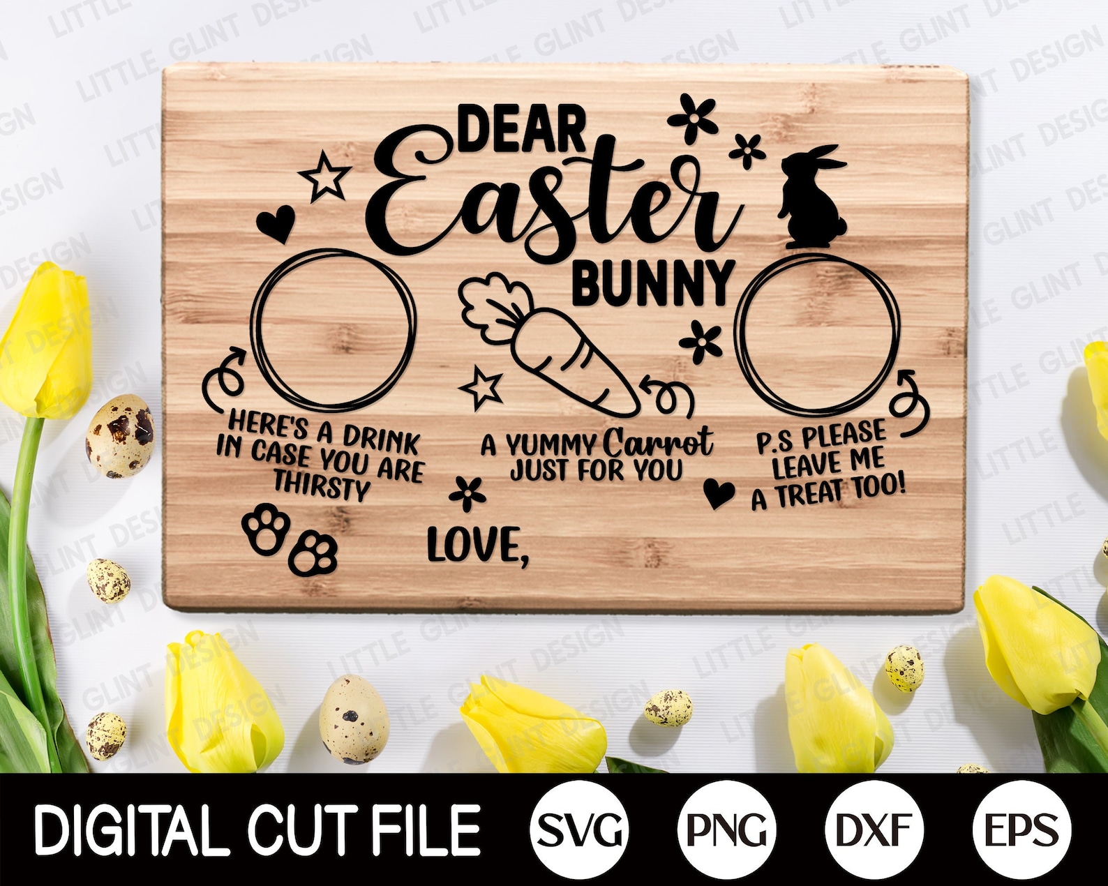 Easter Bunny Tray Svg, Easter Svg, Carrot Plate Svg, Dear Easter Cookie ...