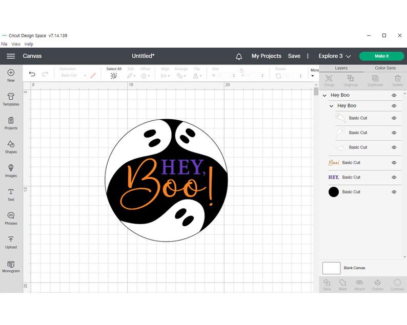 Hey Boo With Ghost Welcome Sign SVG Halloween Door Hanger - Etsy