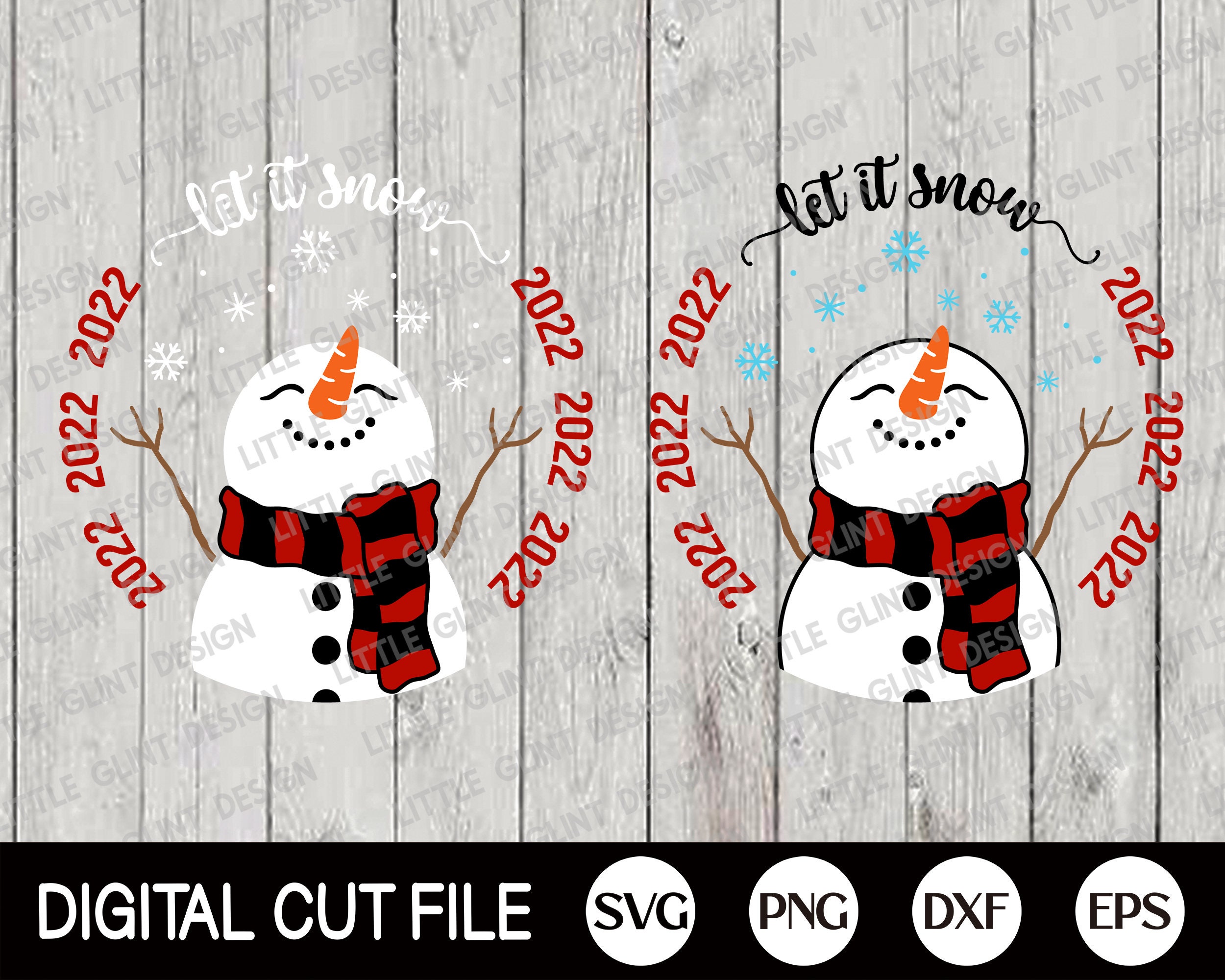 Let It Snow Snowman Svg Christmas Ornament Svg Winter Svg - Etsy