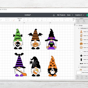 Halloween Gnome SVG Bundle, Halloween Decor SVG, Gnomes Svg, Halloween ...