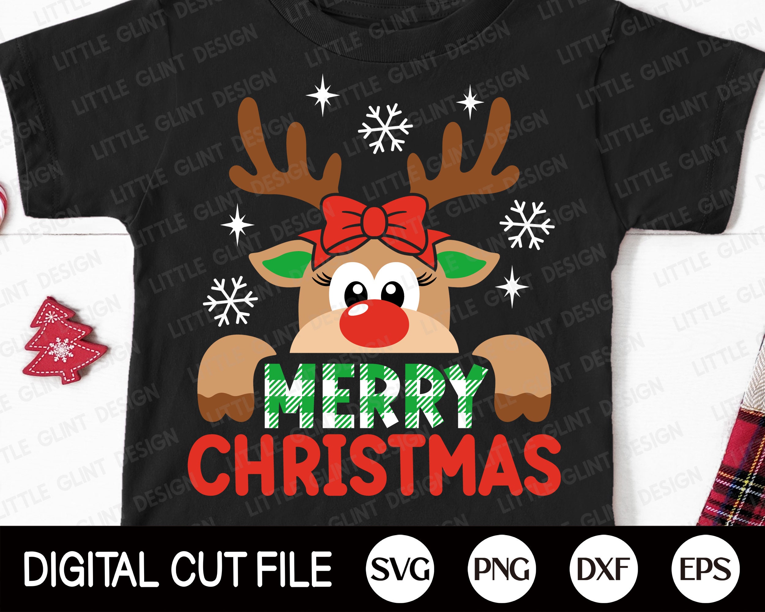 Merry Christmas Svg Reindeer SVG Christmas Svg Rudolph - Etsy
