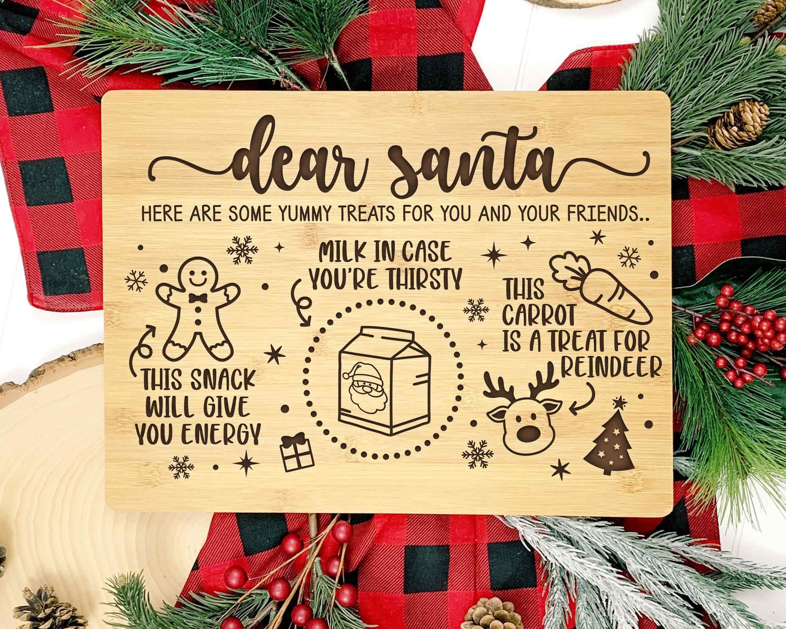 Dear Santa Tray SVG Bundle, Christmas Svg, Dear Santa Plate Svg ...