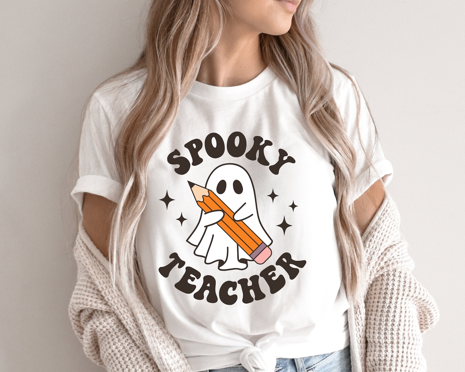 Spooky Teacher SVG Halloween Teacher Svg Cute Ghost Teacher - Etsy