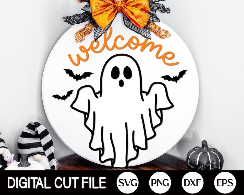Halloween Welcome Sign Bundle Halloween Door Hanger SVG - Etsy