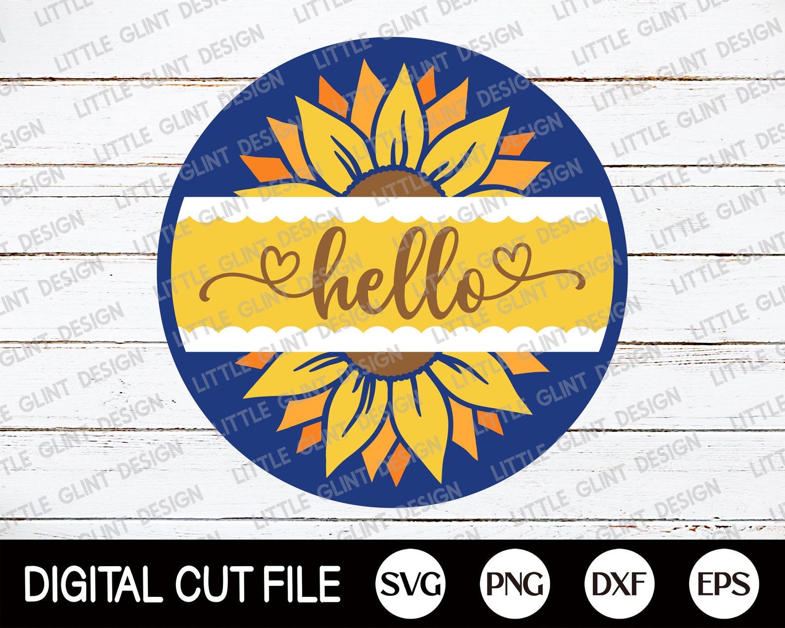 Hello Sunflower SVG Sunflower Svg Autumn Round Sign Fall - Etsy