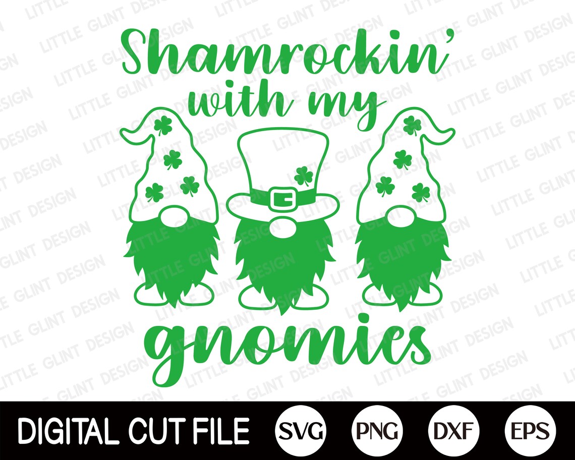 Shamrockin With My Gnomies Svg, St Patrick's Day SVG, Gnome Svg ...