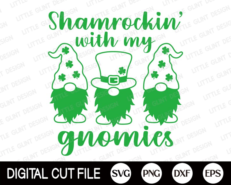Shamrockin With My Gnomies Svg St Patrick's Day SVG - Etsy