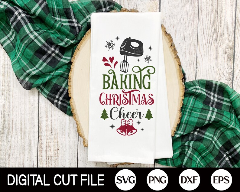 Christmas Kitchen Towels Svg Bundle, Christmas Baking SVG, Apron Baking ...
