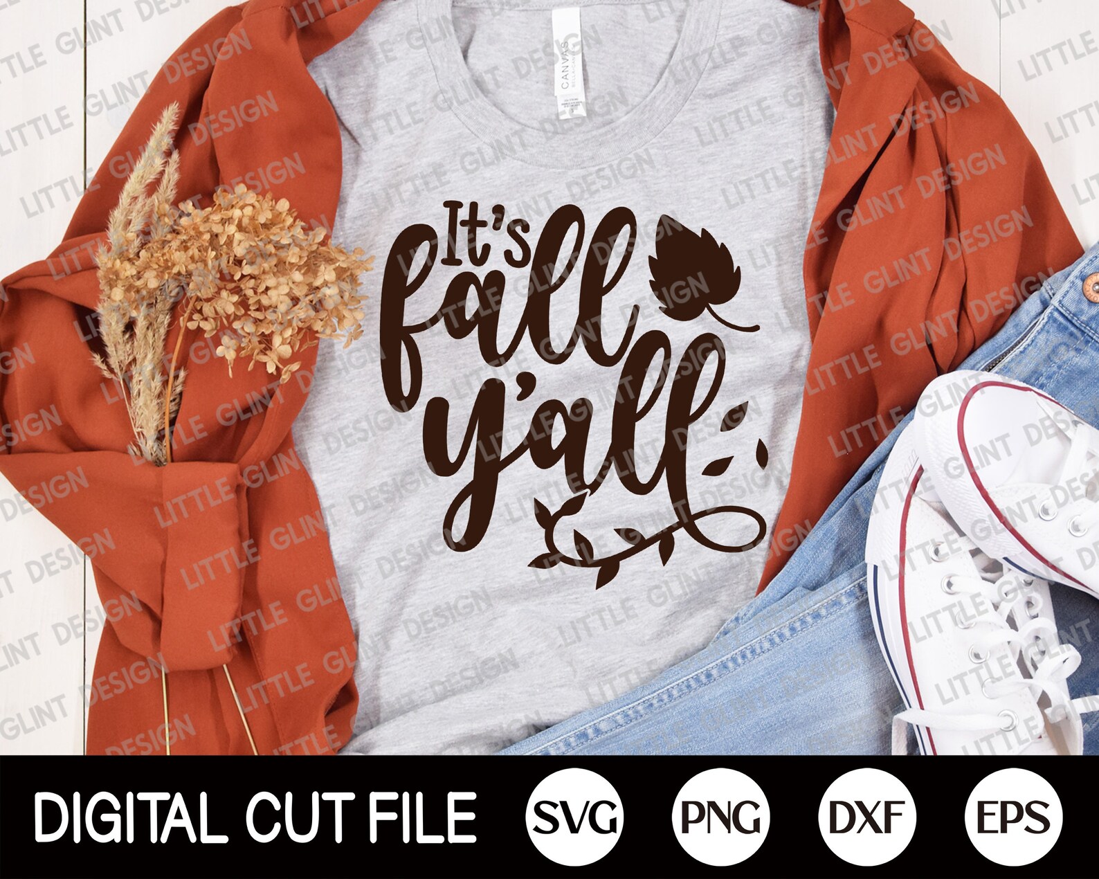 Funny Fall Svg It's Fall Y'all Svg Thankful Svg - Etsy