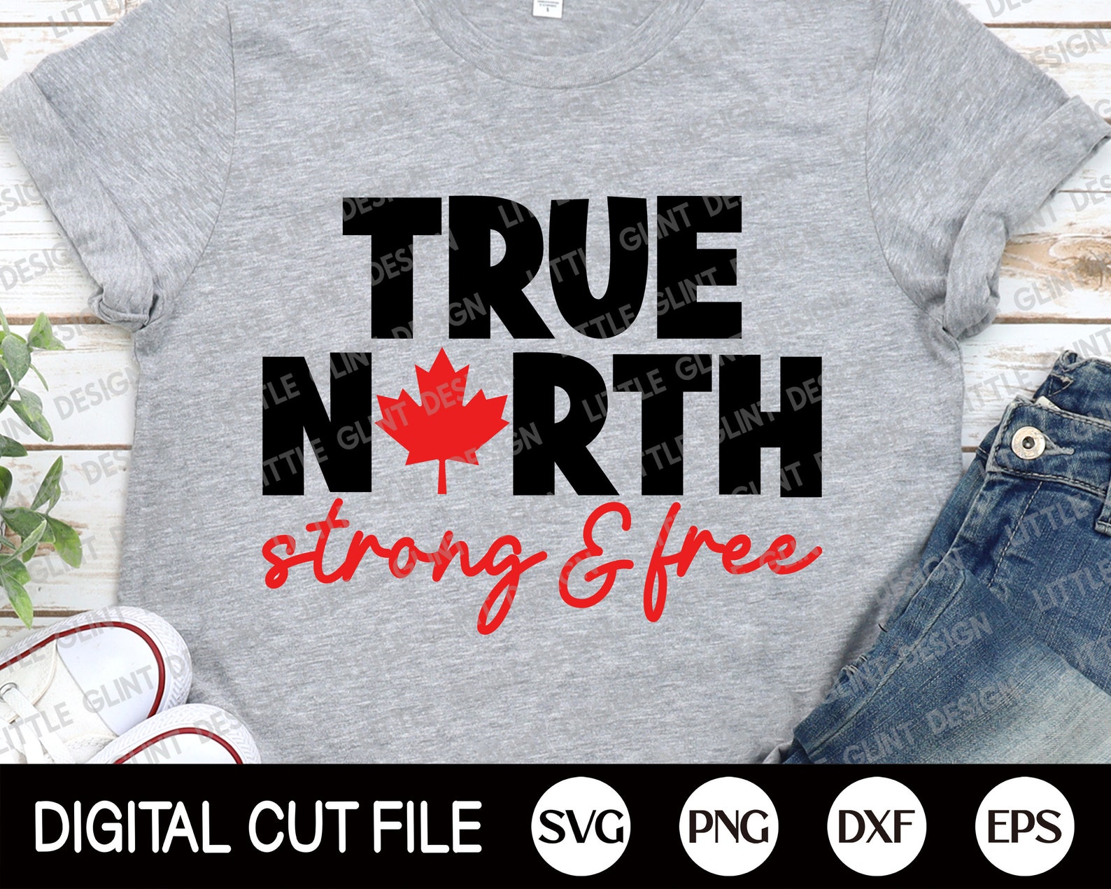 True North Svg, Strong and Free, Canada Svg, Canada Day Svg, Maple Leaf ...