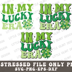 In My Lucky Era SVG, St Patricks Day SVG, Shamrock Png, Clover Checker ...