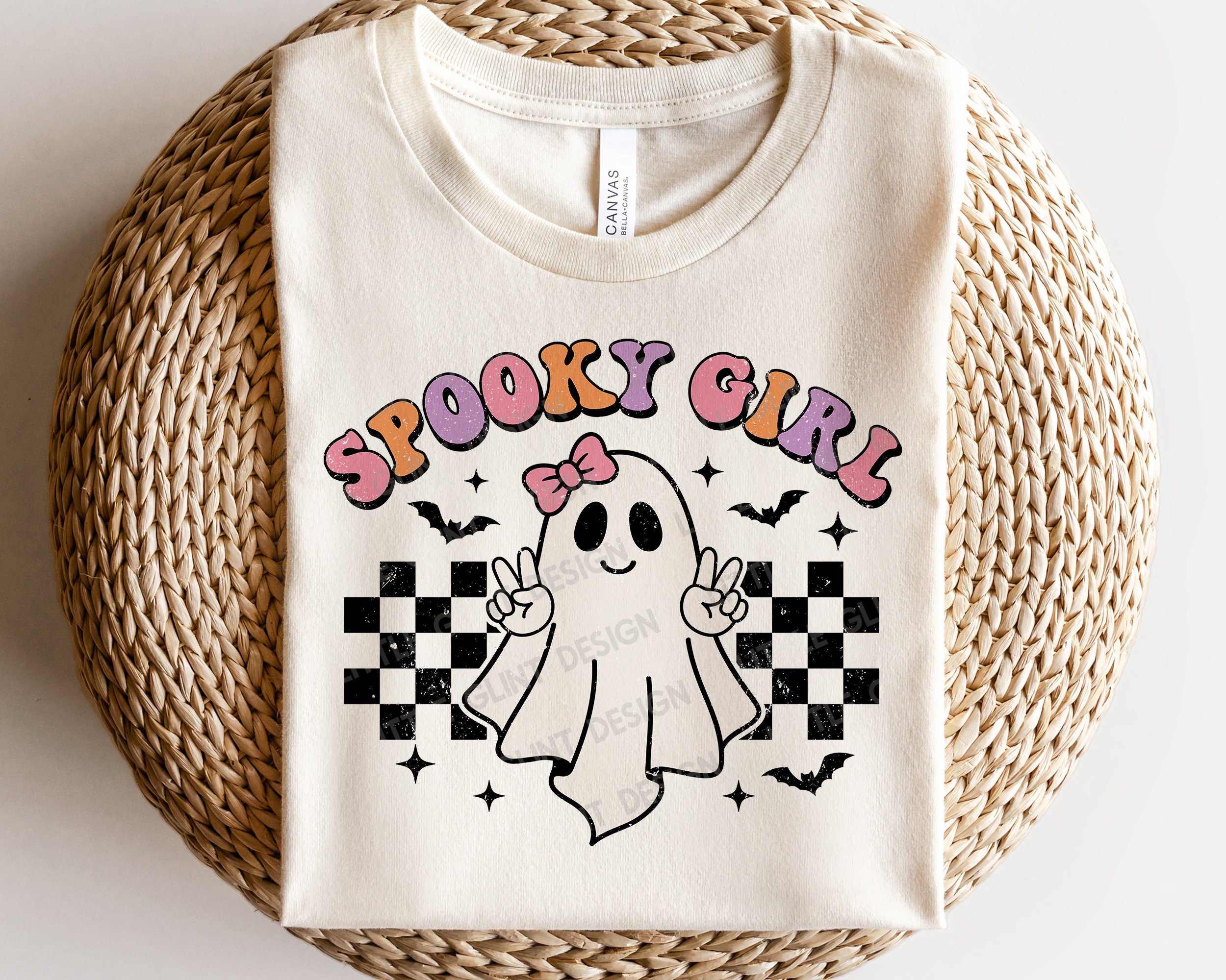 Spooky Girl SVG, Halloween Svg, Cute Ghost Png, Girl Halloween Retro ...
