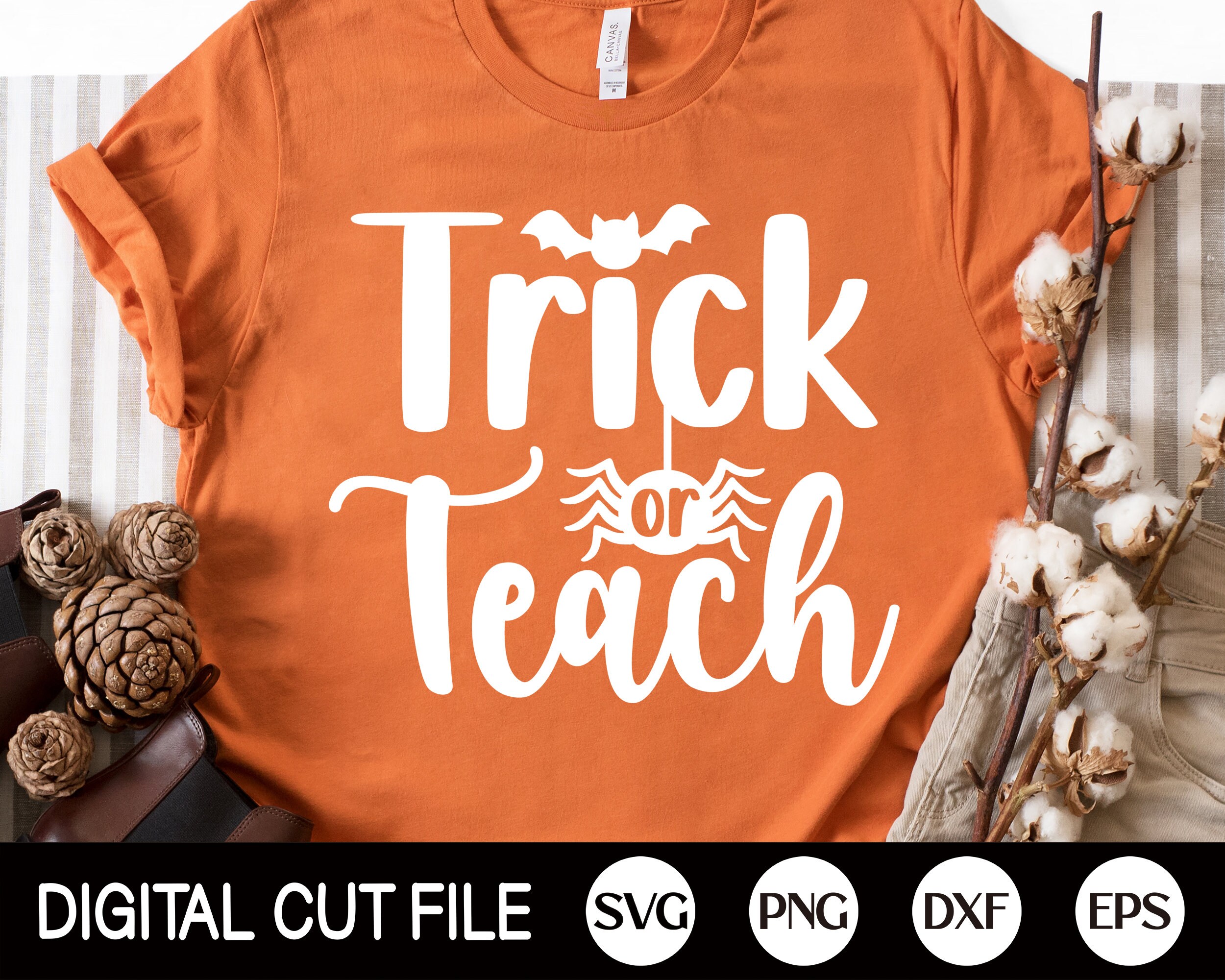 Trick or Teach Svg Halloween Svg Halloween Teacher Costume - Etsy