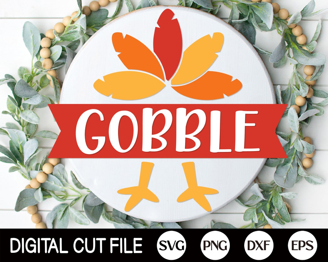 Thanksgiving Turkey Welcome Sign SVG Gobble Svg Thanksgiving - Etsy