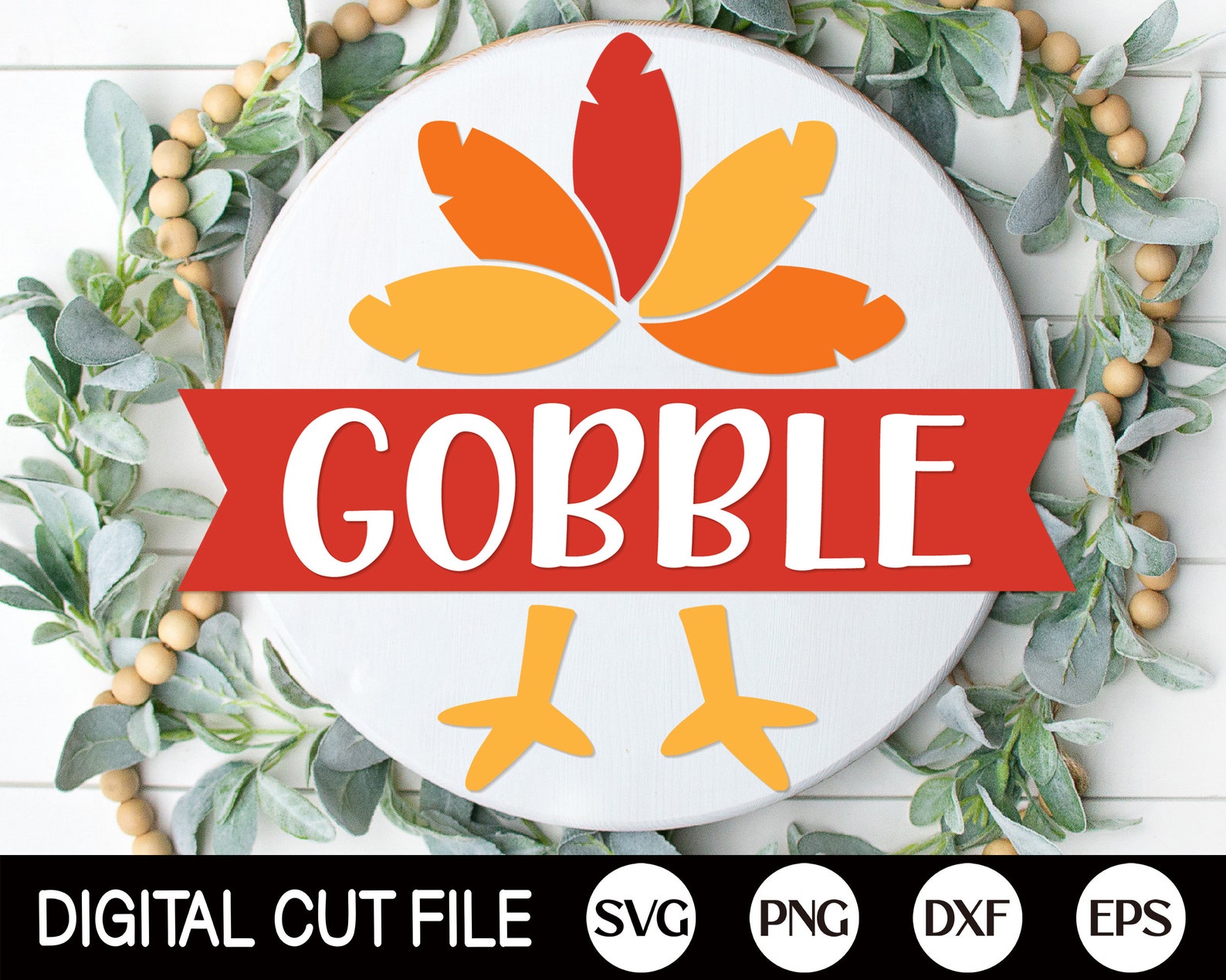 Thanksgiving Turkey Welcome Sign SVG, Gobble Svg, Thanksgiving Door ...
