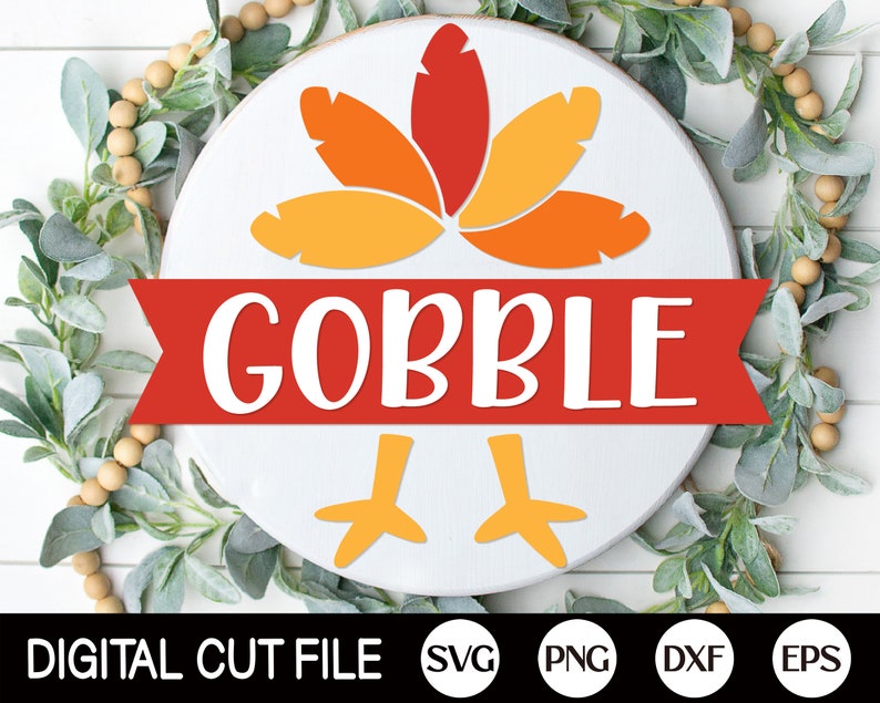 Thanksgiving Turkey Welcome Sign SVG Gobble Svg Thanksgiving - Etsy