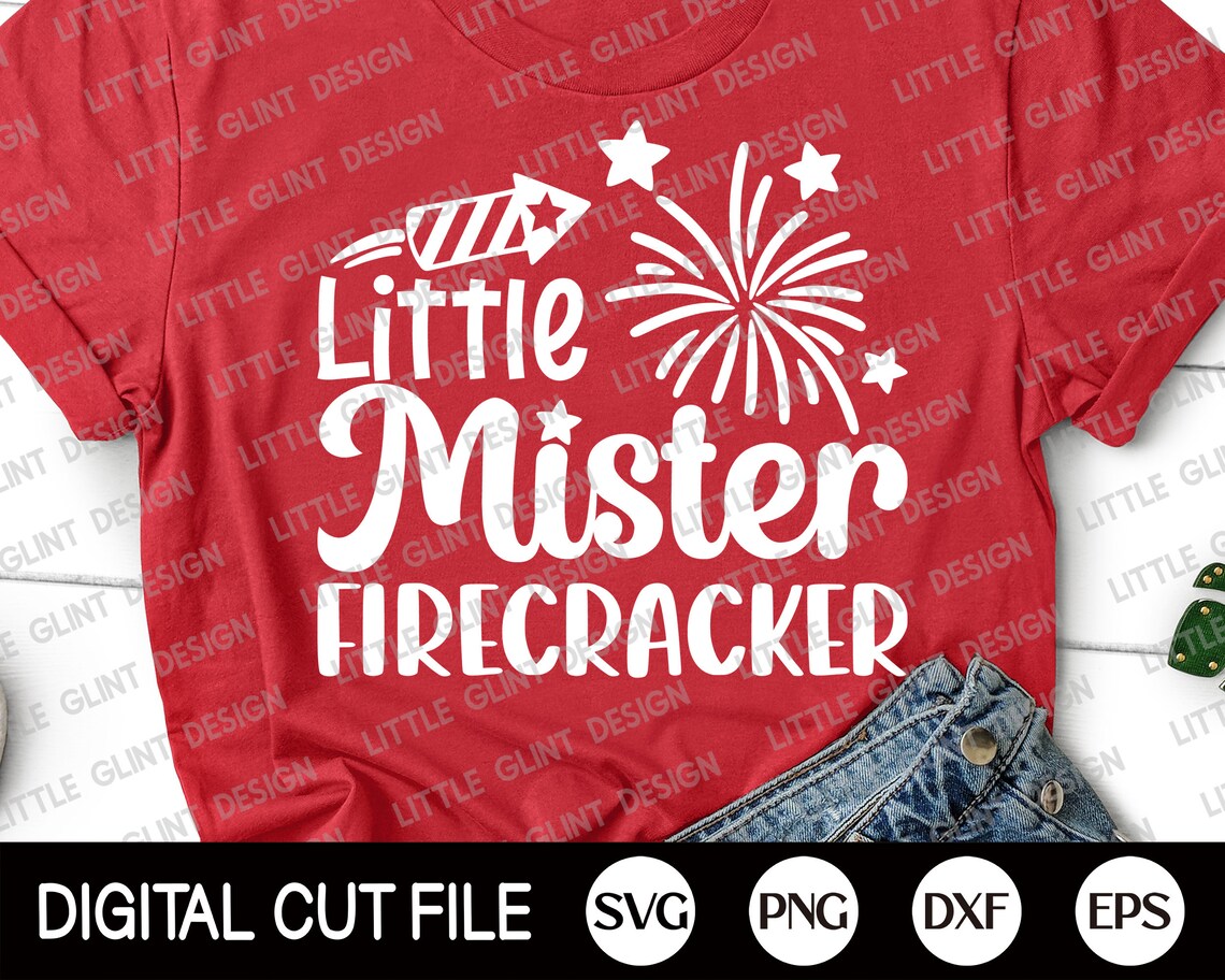 Memorial Day Svg 4th of July Svg Little Mister Firecracker - Etsy