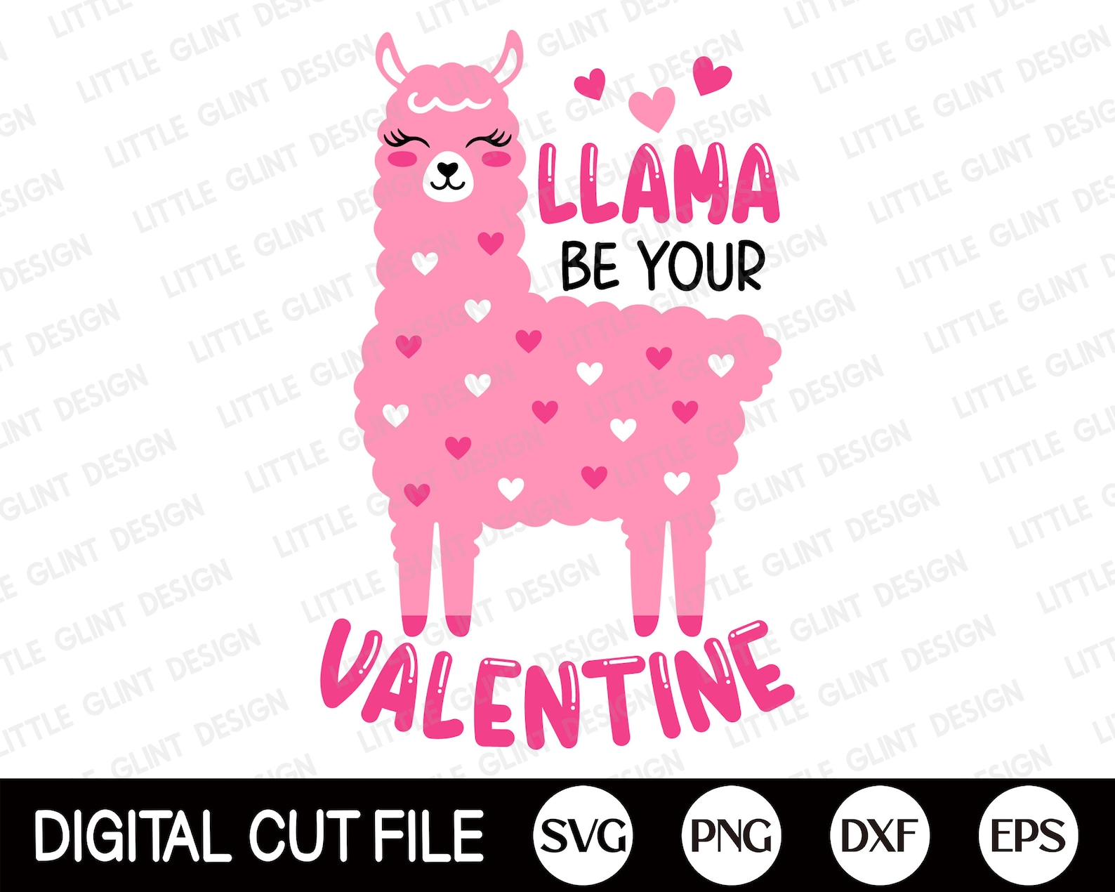 Llama Be Your Valentine SVG Valentine Llama SVG Girl | Etsy