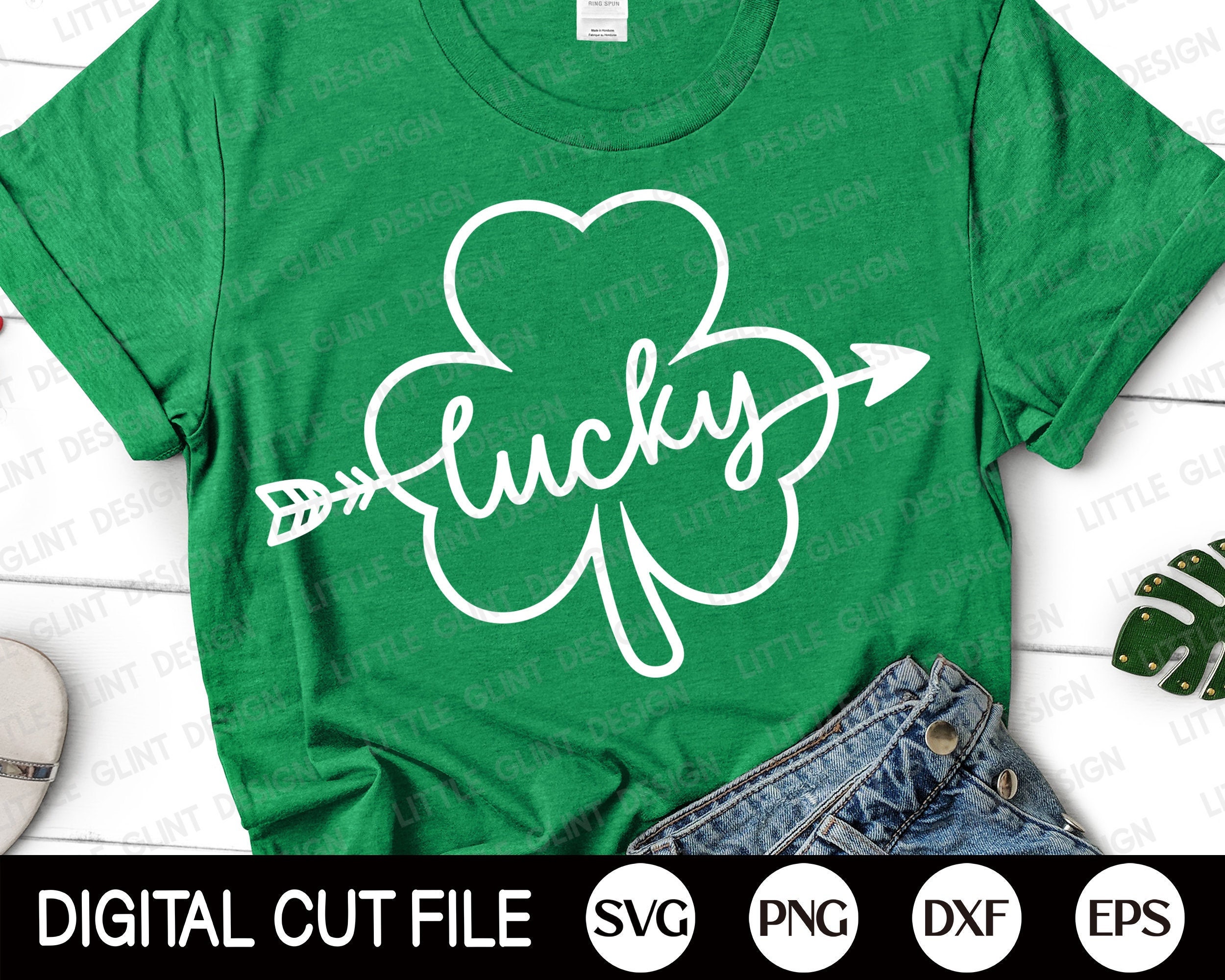 Lucky Shirt SVG St Patrick Day SVG Shamrock Svg Clover Svg - Etsy