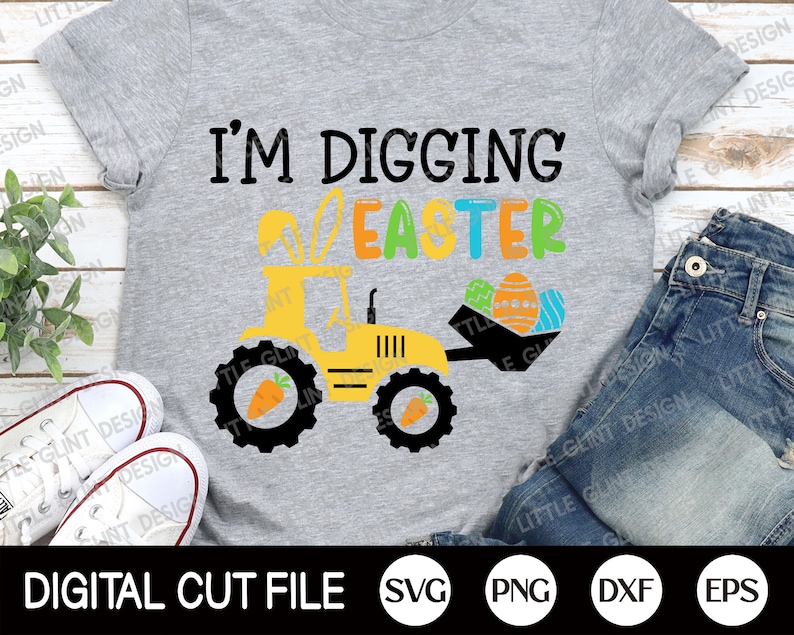 Easter Bunny Tractor Svg Easter Svg I'm Digging Easter - Etsy