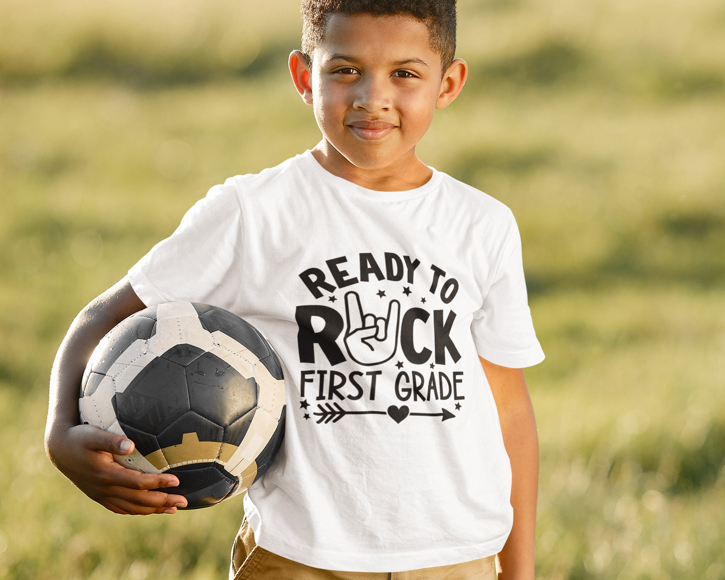 Ready to Rock First Grade SVG, Back to School SVG, School Quote, Boy ...